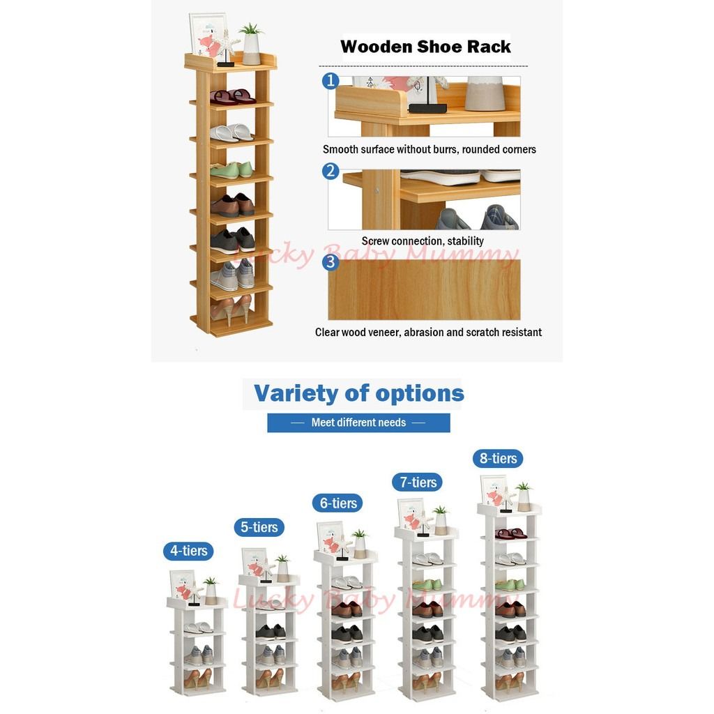 Doorway Single Shoe Rack Wooden Shoe Shelf 678 Tier Shoe Rack ...