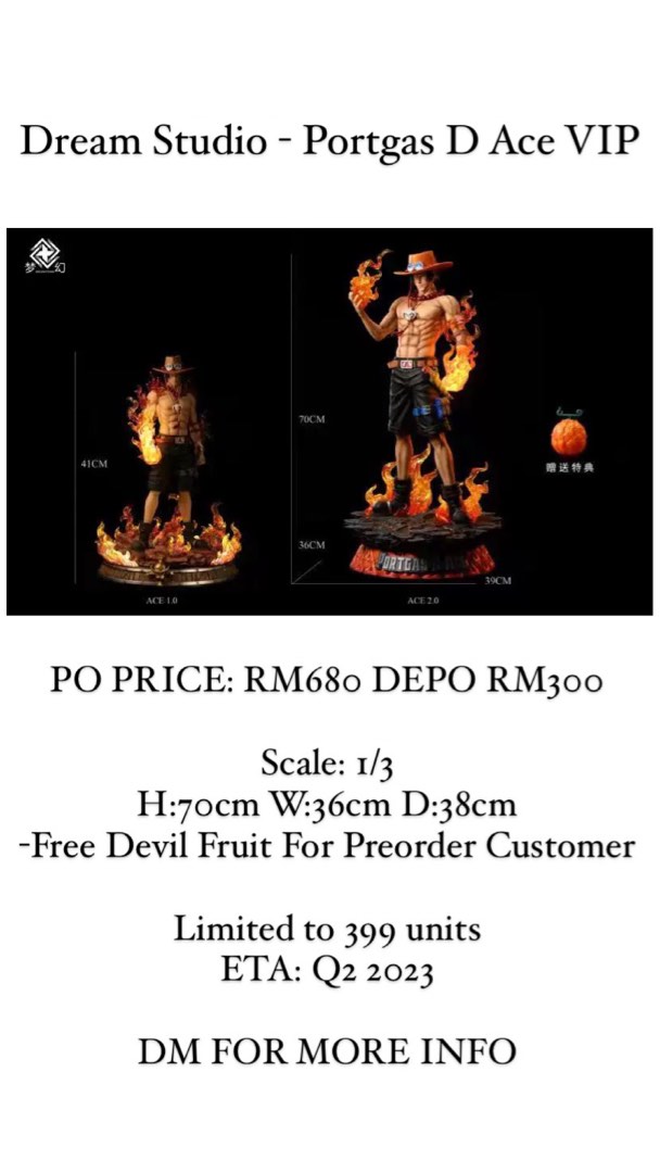 Dream Studio - Portgas D Ace VIP, Hobbies & Toys, Toys & Games on Carousell