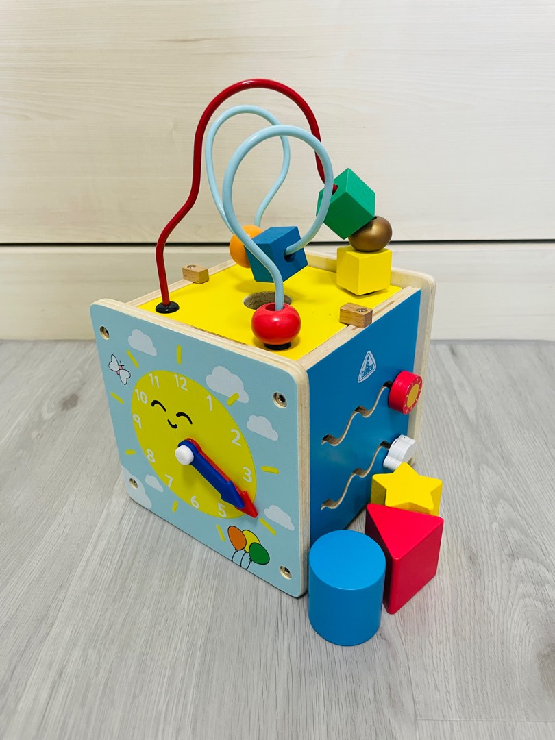 ELC Wooden Small Activity Cube, Babies & Kids, Infant Playtime on Carousell