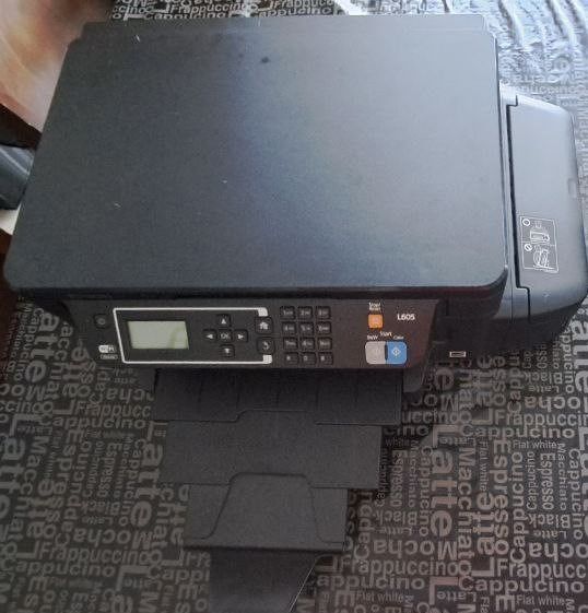 EPSON L605 Ink Tank 3-in-1 Printer with full tanks, Computers & Tech ...