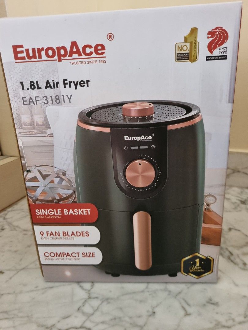 EuropAce Air Fryer 1.8L brand new, TV & Home Appliances, Kitchen ...