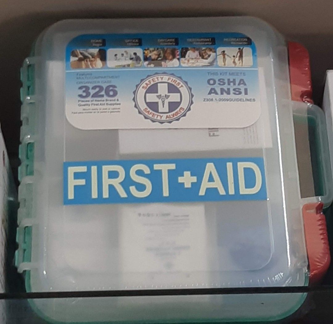 First Aid Kit Hard Teal Case 326 Pieces Exceeds OSHA and ANSI ...