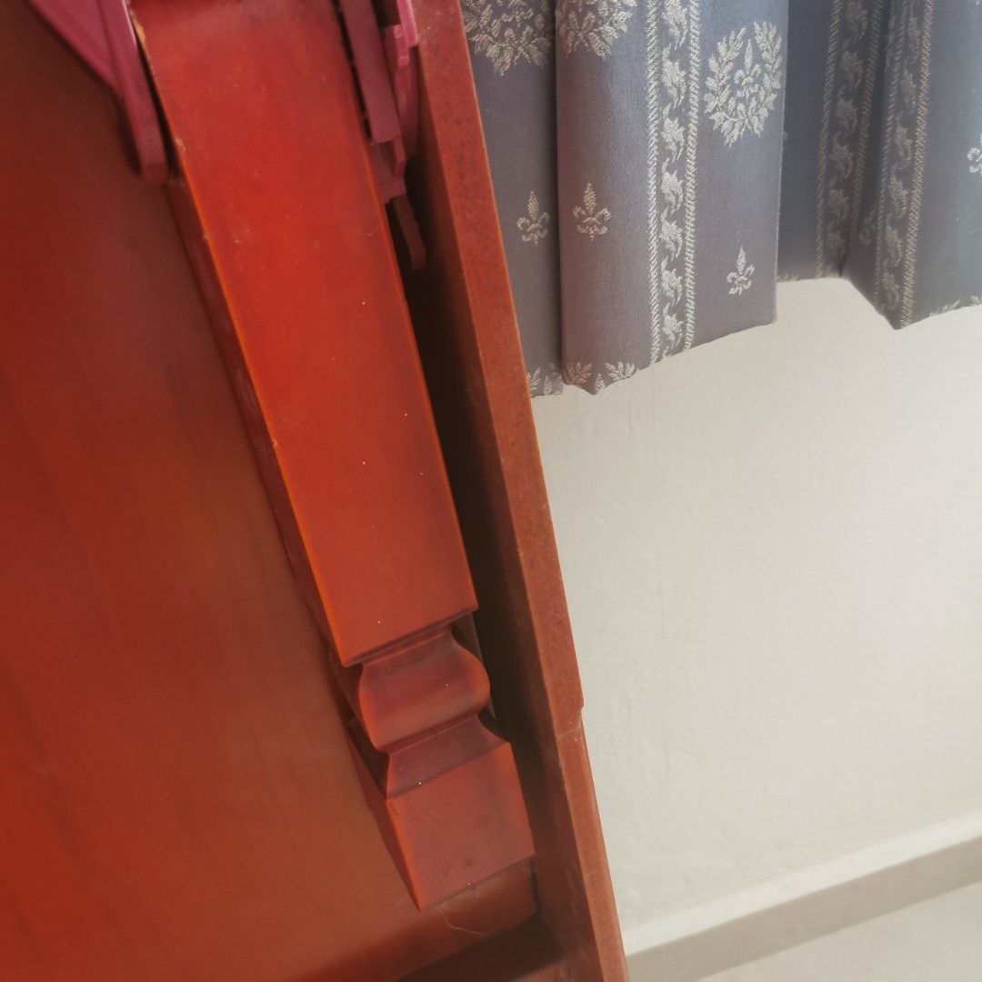 Foldable Korean Wooden Table and Seats Set, Furniture & Home Living ...