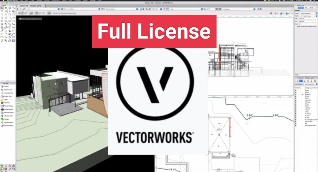 Full License Vectorworks Cad Drafting And Modeling Software For Architecture And Landscape