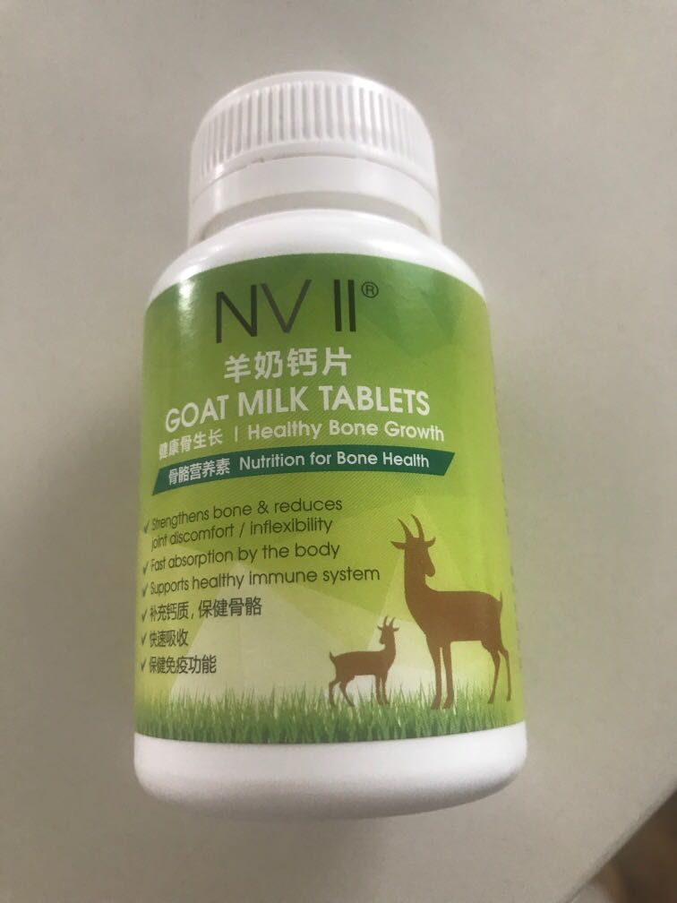 Goat milk tablets bone growth, Health & Nutrition, Health Supplements ...