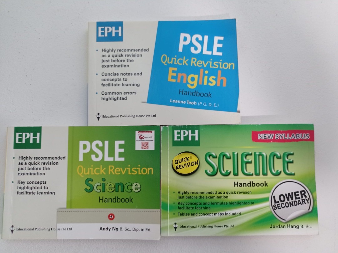 Group of 3 pocket-sized science and English revision guides, Hobbies ...