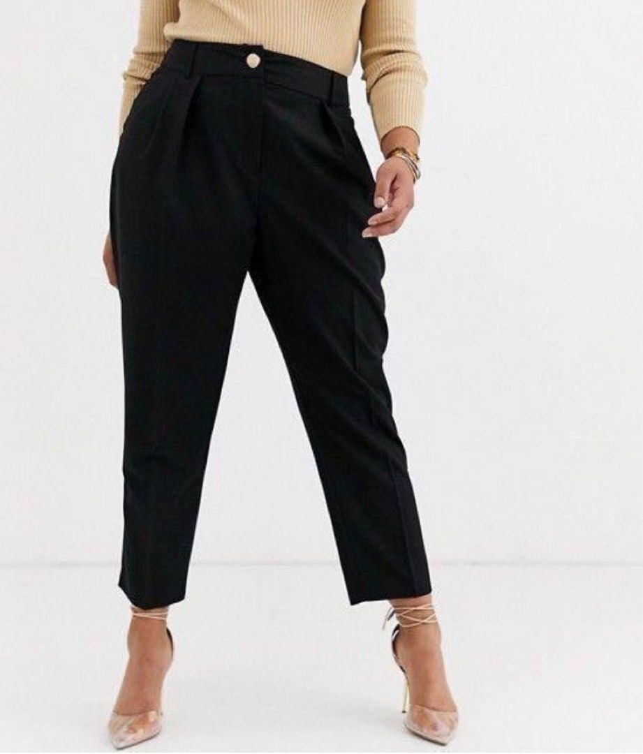 Gu Highwaist Pegged Pants Black Womens Fashion Bottoms Other Bottoms On Carousell
