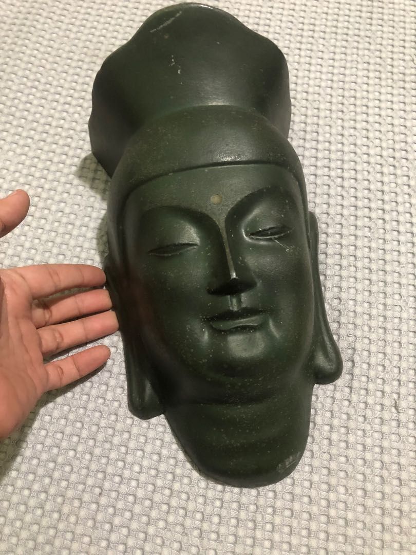 Heavy iron cast geisha oni mask wall display, Hobbies & Toys ...