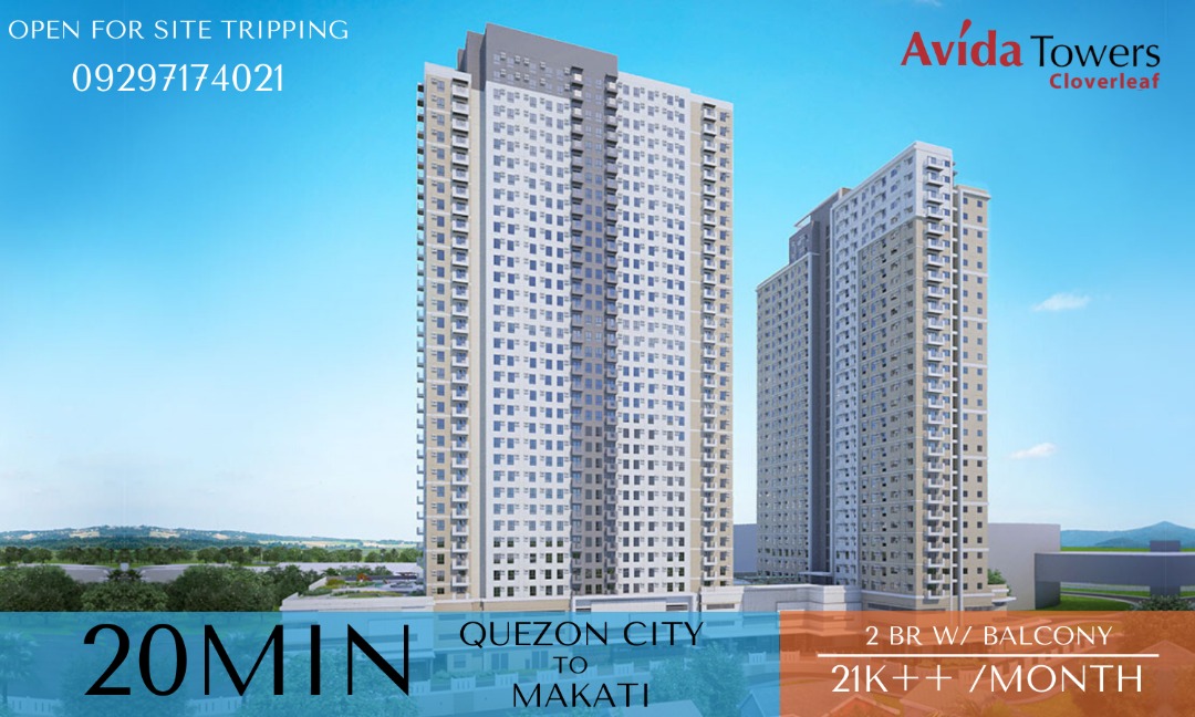 Condo for Sale 2BR w/ Balcony at Avida Towers Cloverleaf Just 20 min ...
