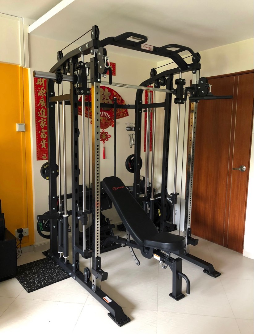 Home Gym (Vigor G8 Functional Trainer, power rack and Smith Machine ...