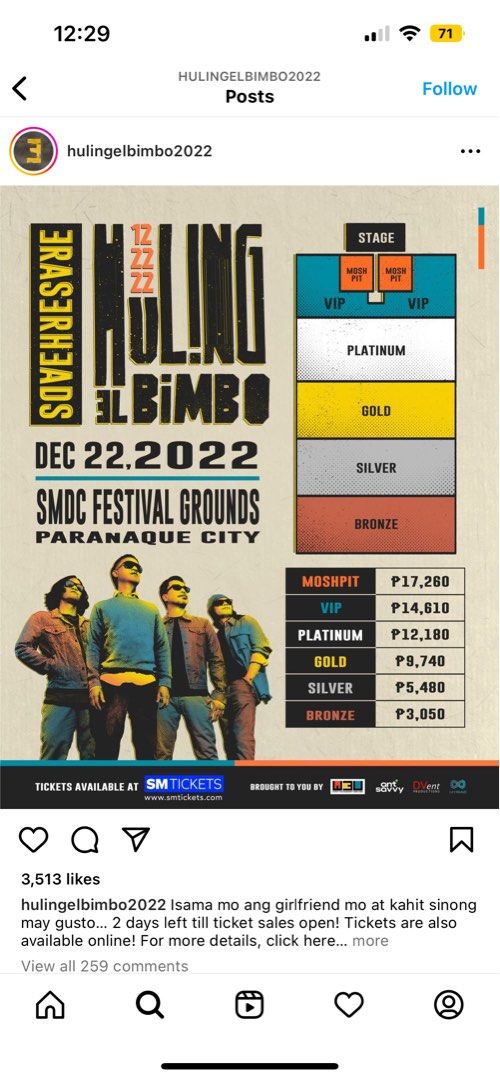 Eraserheads Huling El Bimbo VIP tickets, Tickets & Vouchers, Event Tickets on Carousell