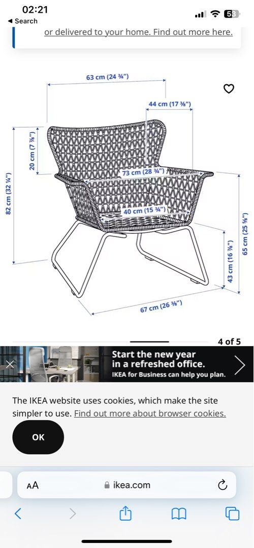 IKEA Chair Hogsten, Furniture & Home Living, Furniture, Chairs on Carousell