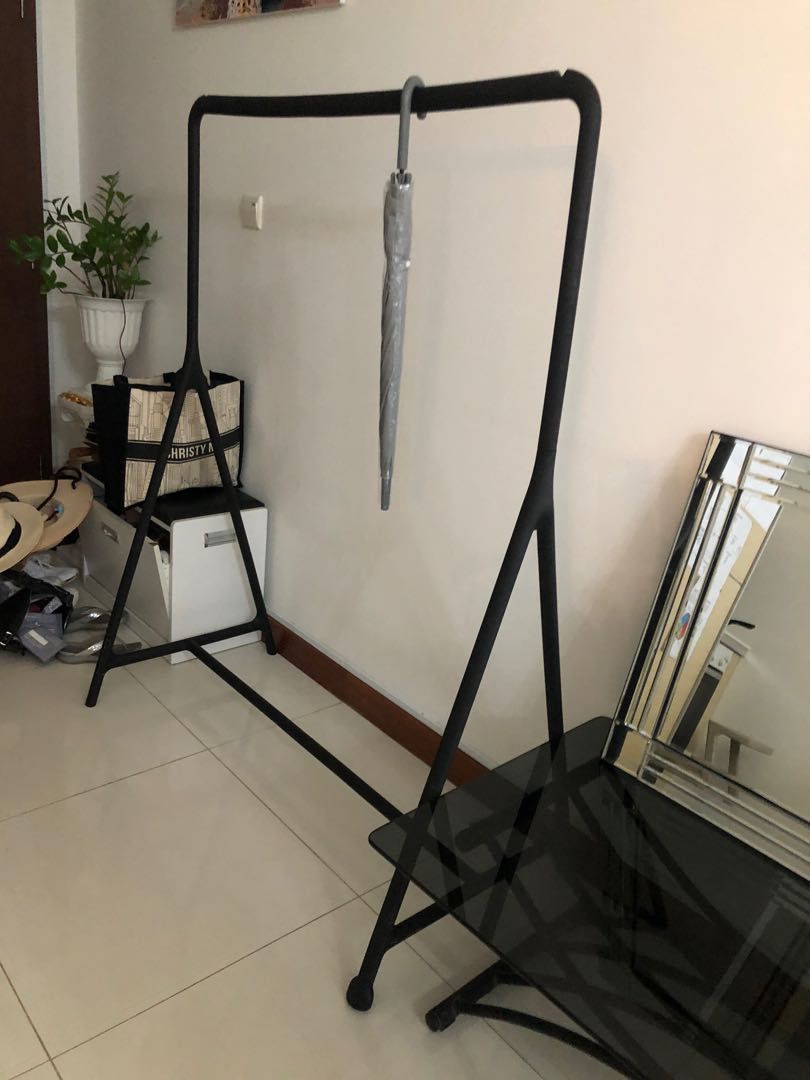 IKEA Clothes Rack Black, Furniture & Home Living, Furniture, Shelves ...