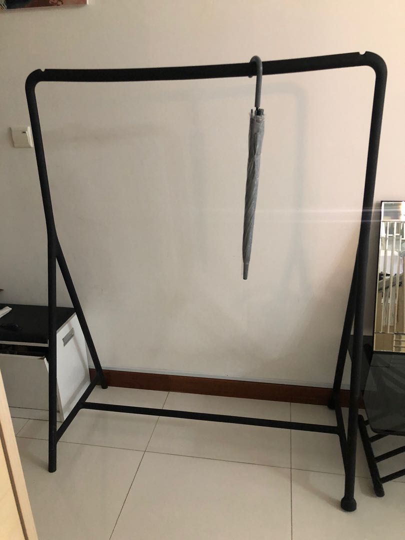 IKEA Clothes Rack Black, Furniture & Home Living, Furniture, Shelves ...