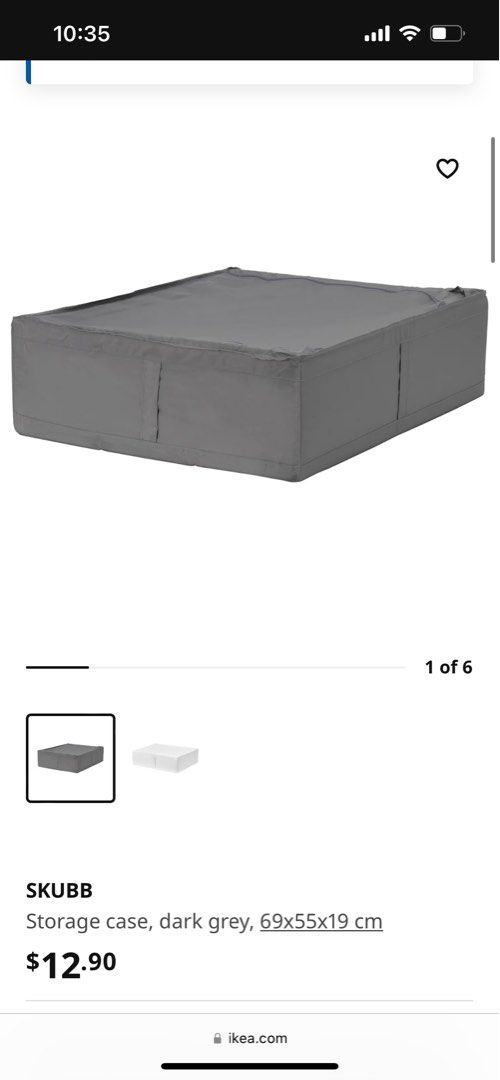 IKEA SKUBB STORAGE CASE BLACK, Furniture & Home Living, Home ...