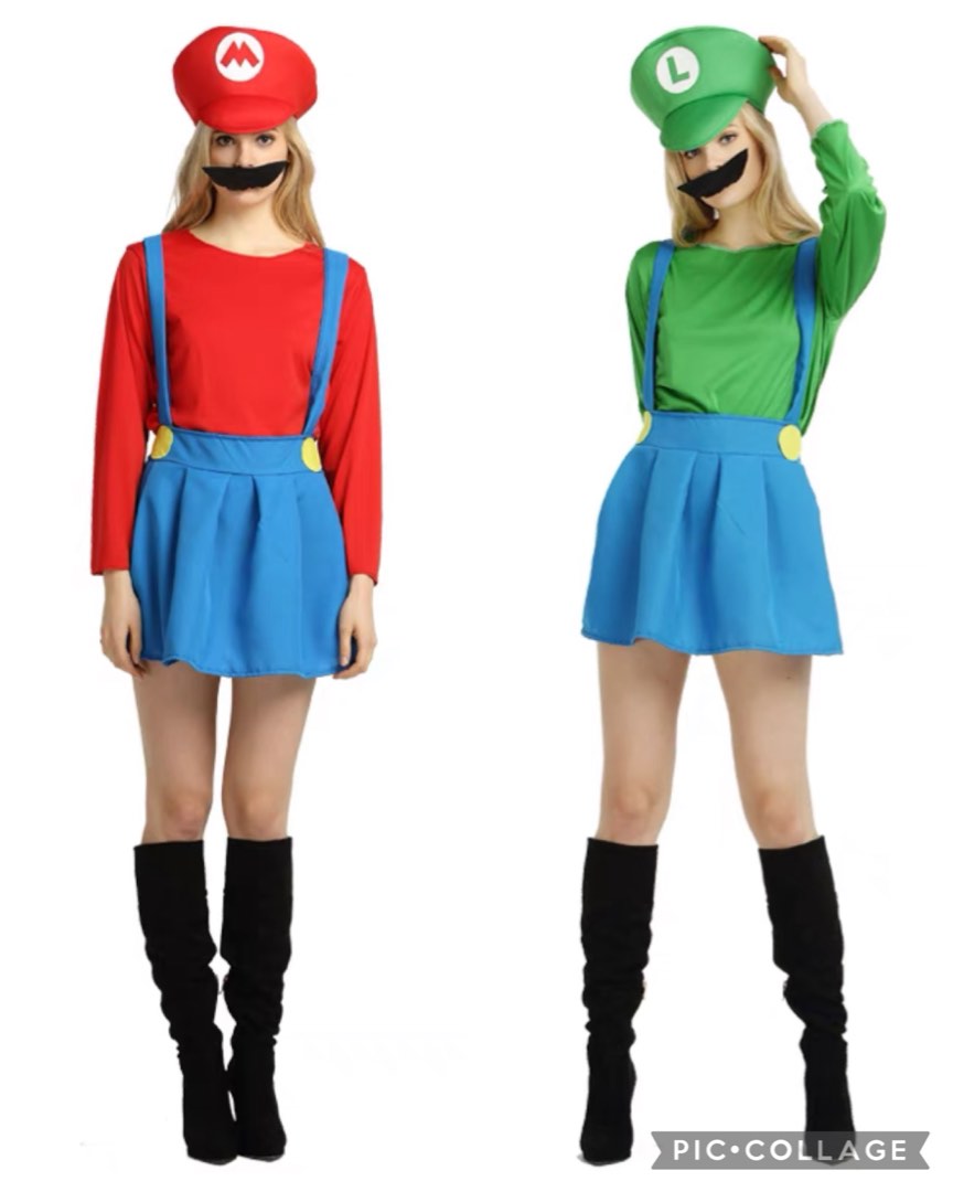 IN STOCK Female Mario costume female Luigi costume super Mario Bros ...