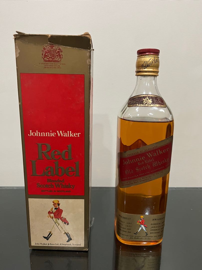 Johnnie Walker Red label, Food & Drinks, Alcoholic Beverages on Carousell