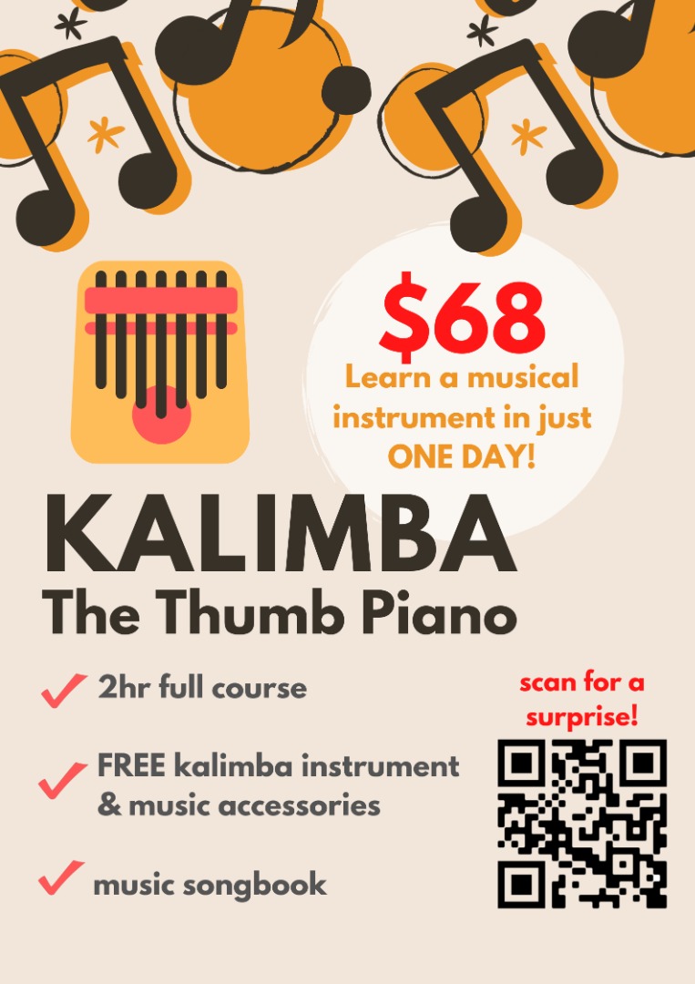Kalimba Music Course Lesson for Beginners + FREE Kalimba included ...