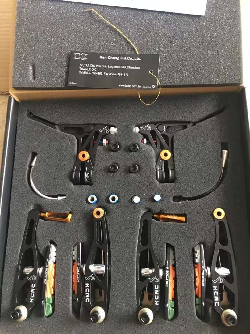 Kcnc v6 vb6 fully CNC Ultra light MTB fold bike v brake levers with calipers 340g, Sports ...