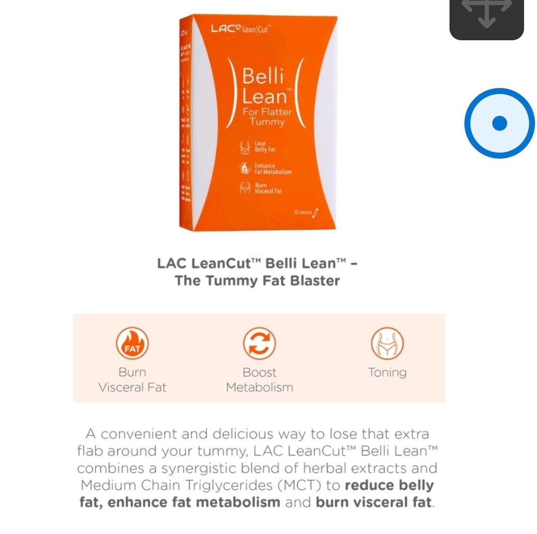 [LAC LEANCUT] BELLI LEAN FOR FLATTER TUMMY 30 STICK'S! WEIGHT LOSS/CUT ...