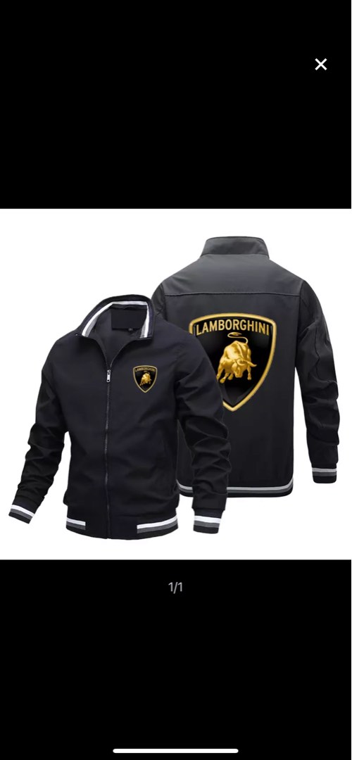 Lamborghini logo car jacket, Men's Fashion, Coats, Jackets and Outerwear on Carousell