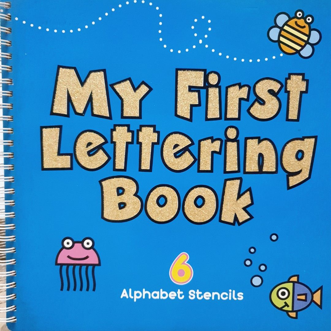 Lettering Book with stencils for Art/Project, Hobbies & Toys, Books ...