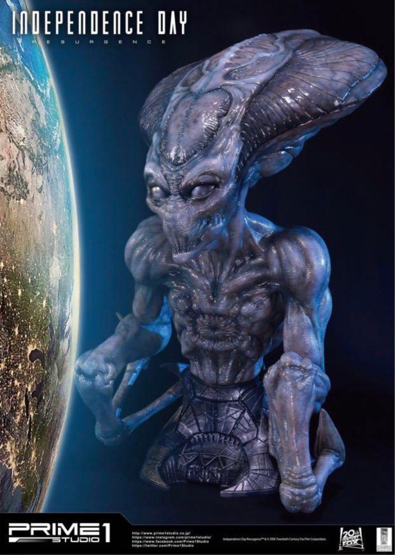 Life Size Bust Independence Day Resurgence Alien, Hobbies & Toys, Toys ...