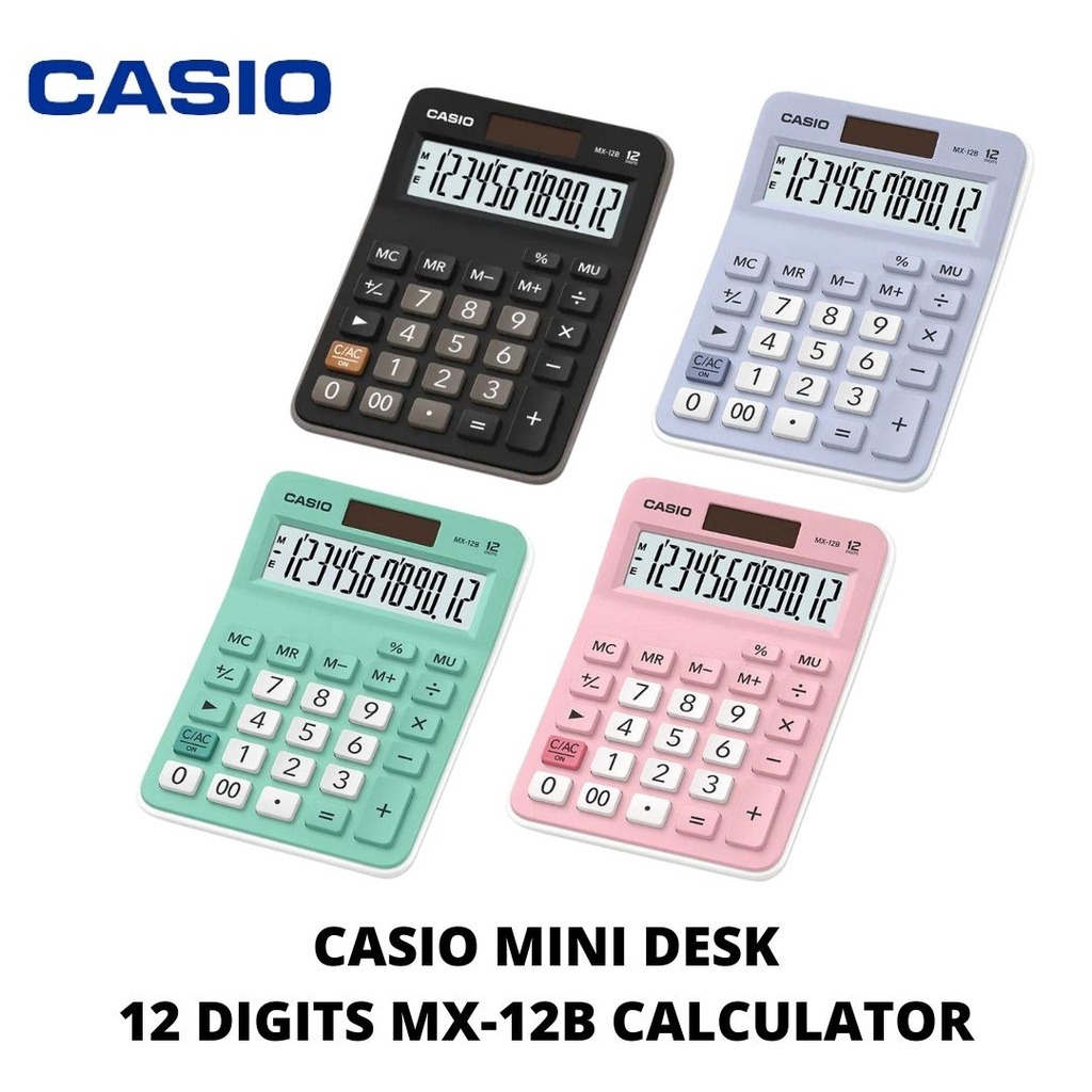 LIMITED QUANTITY Casio Mini Desk - 12 Digts MX-12B Calculator, Hobbies ...