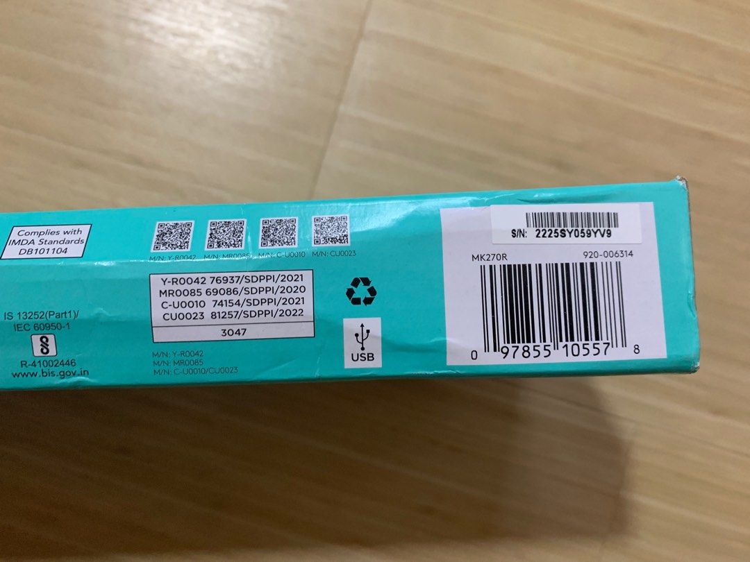 Logitech Mk270r Wireless Keyboard And Mouse Combo With Warranty Computers And Tech Parts