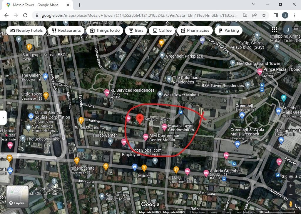 Makati City condominium unit at Mosaic Tower, Trasierra , Makati City ...