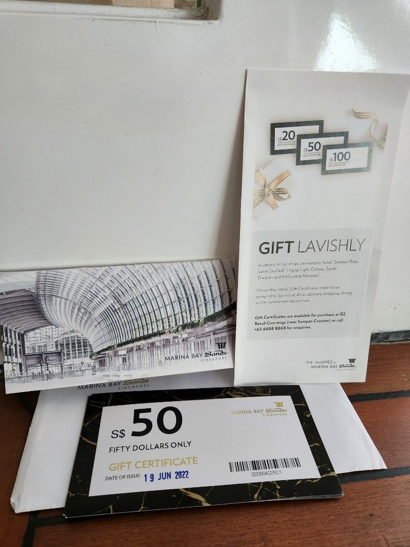 Marina Bay Sands MBS gift vouchers, Tickets & Vouchers, Vouchers on ...