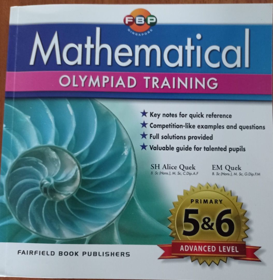 Mathematical Olympiad training book P5/P6, Hobbies & Toys, Books ...