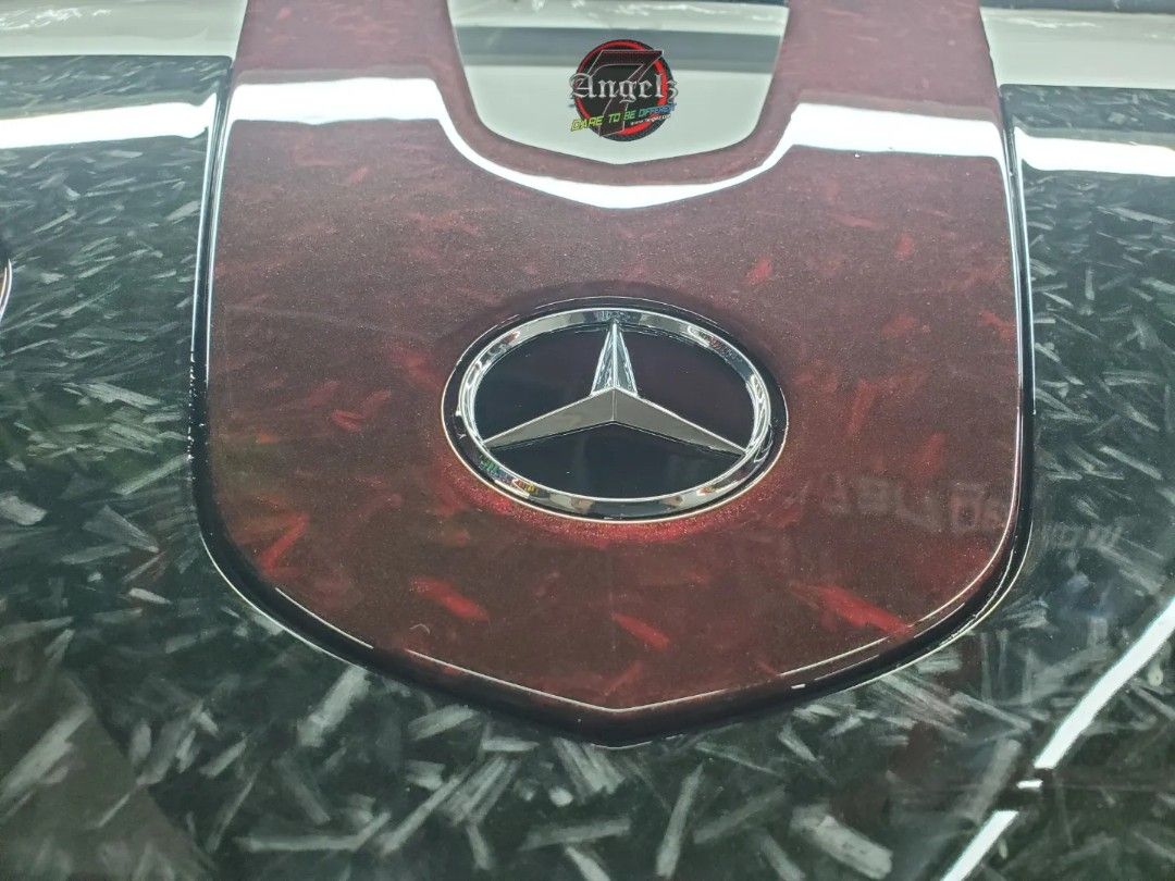 Mercedes Engine Cover Hydrographic Forged Carbon, Car Accessories ...