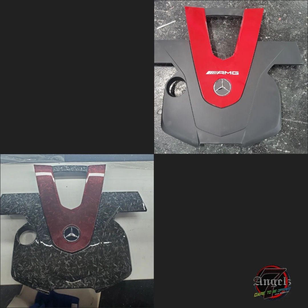 Mercedes Engine Cover Hydrographic Forged Carbon, Car Accessories ...