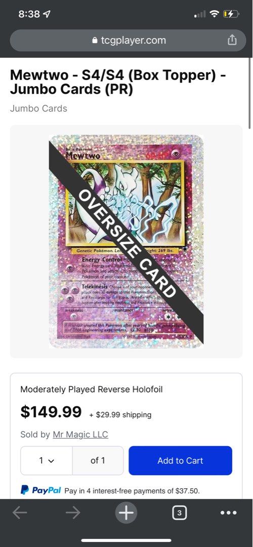 Mewtwo Boxtopper (oversized), Hobbies & Toys, Toys & Games on Carousell