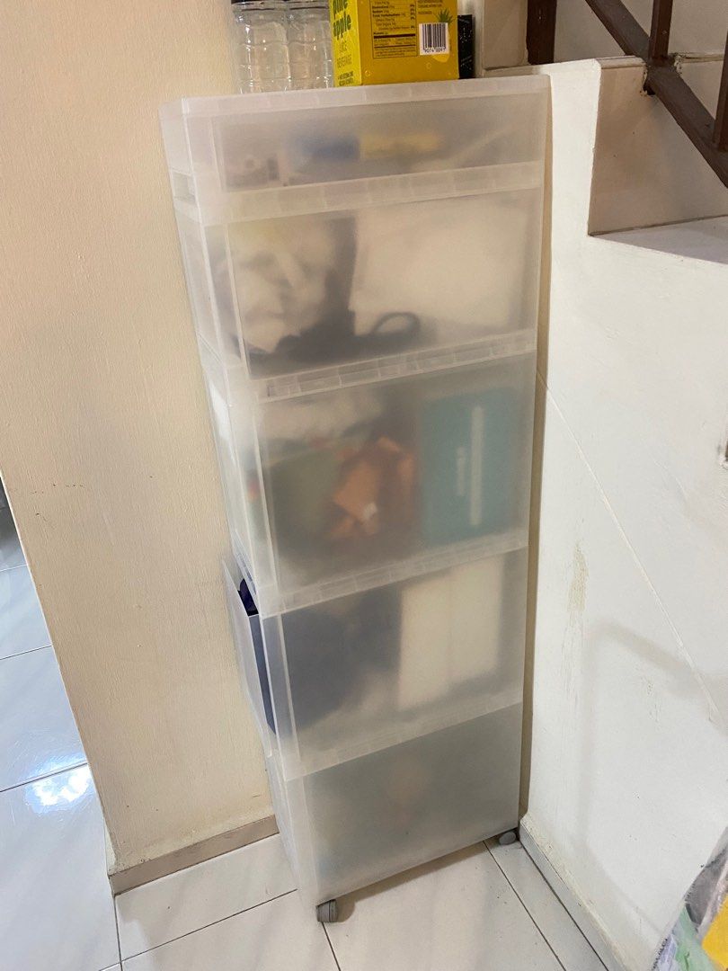 MUJI Polypropylene Stocker with casters, Furniture & Home Living, Home ...