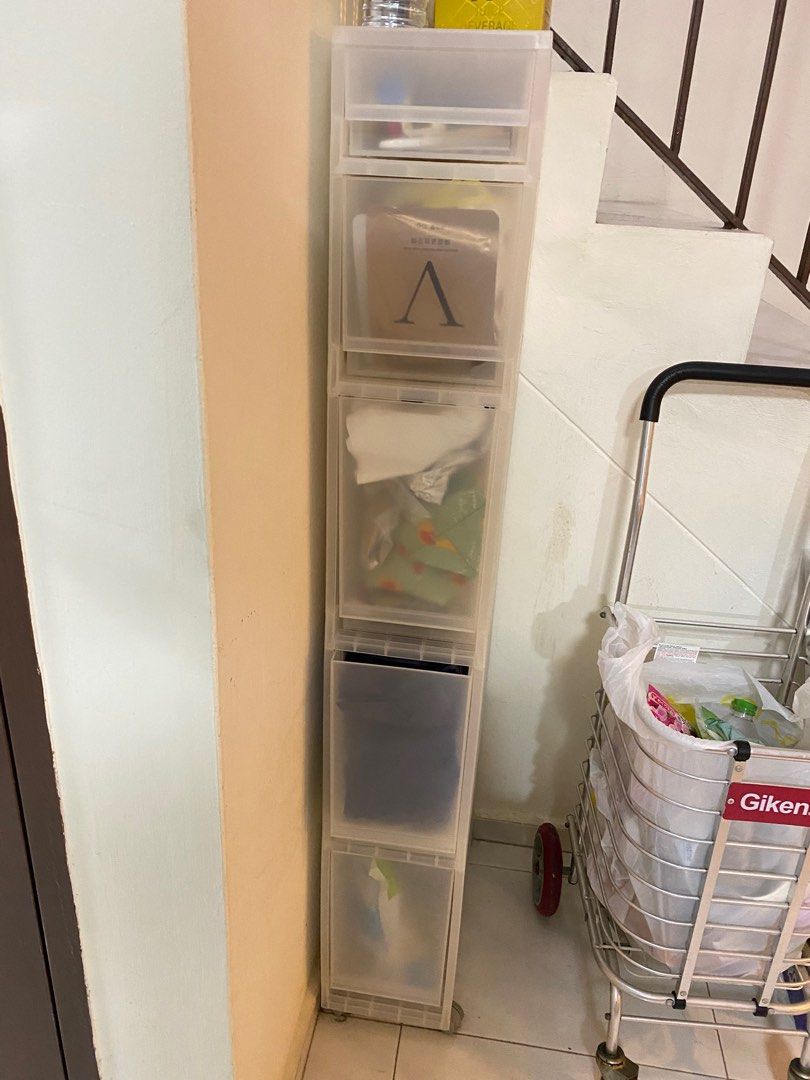 MUJI Polypropylene Stocker with casters, Furniture & Home Living, Home ...