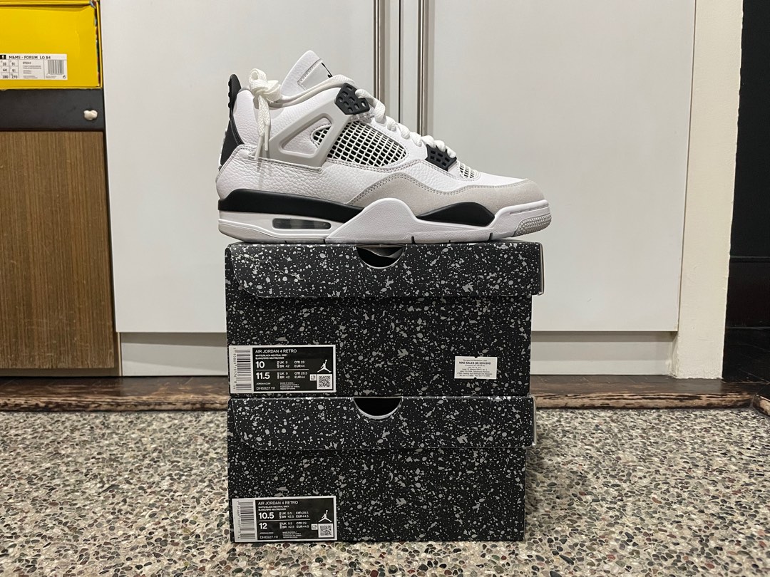 [MULTIPLE SIZES] JORDAN 4 RETRO MILITARY BLACK, Men's Fashion, Footwear ...