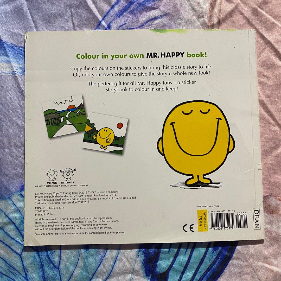 My Mr. Happy Coloring Book with Stickers, Hobbies & Toys, Books ...