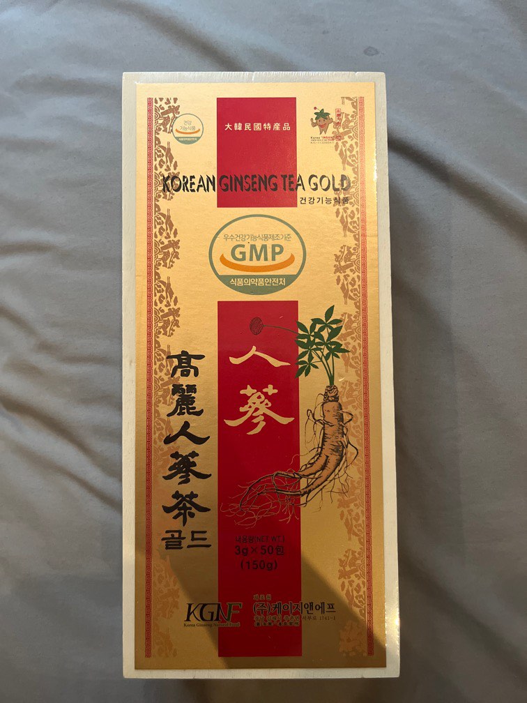 New Korean Ginseng Tea Gold Hampers Imlek Makanan And Minuman Minuman Tidak Beralkohol Di Carousell