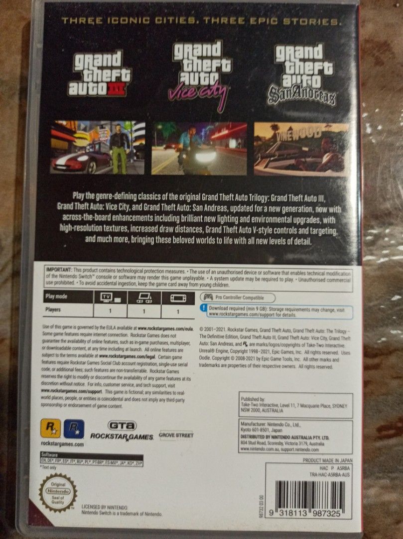 Nintendo switch GTA Trilogy. Grand theft auto trilogy, Video Gaming ...
