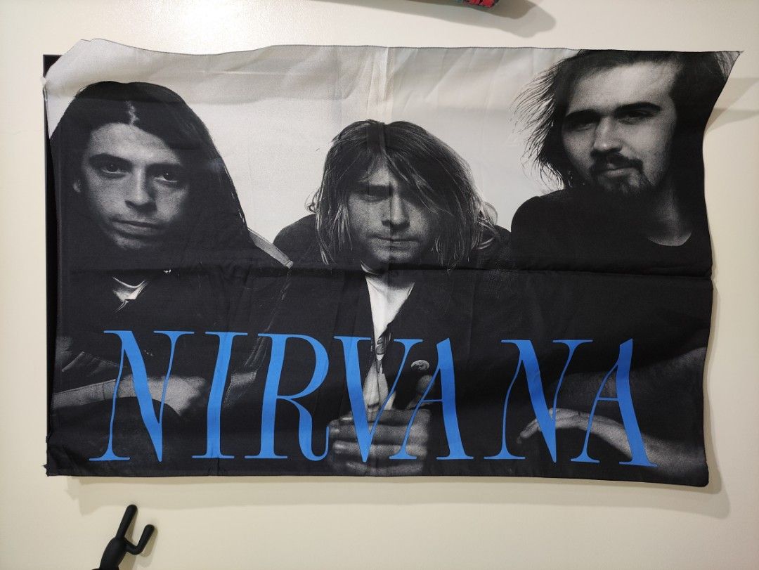 Nirvana Vintage Flag Rare Made Italy NOS 90s, Hobbies & Toys ...