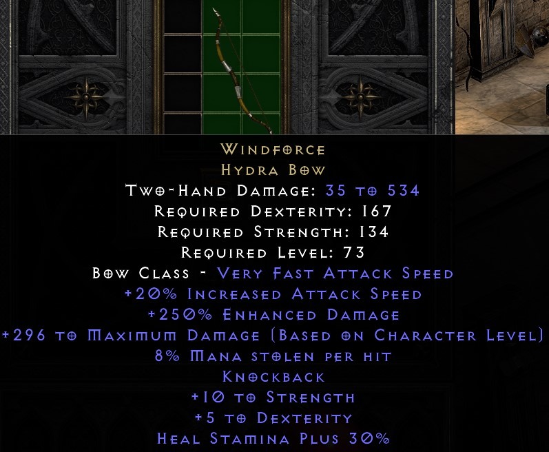 (Non-ladder) Perfect Windforce. D2R, Video Gaming, Gaming Accessories ...