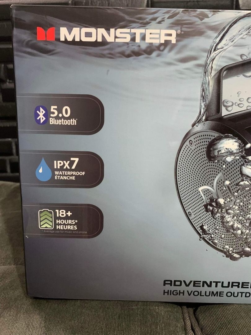 Original Monster Adventurer Force Bluetooth Speaker Black For Sale ...
