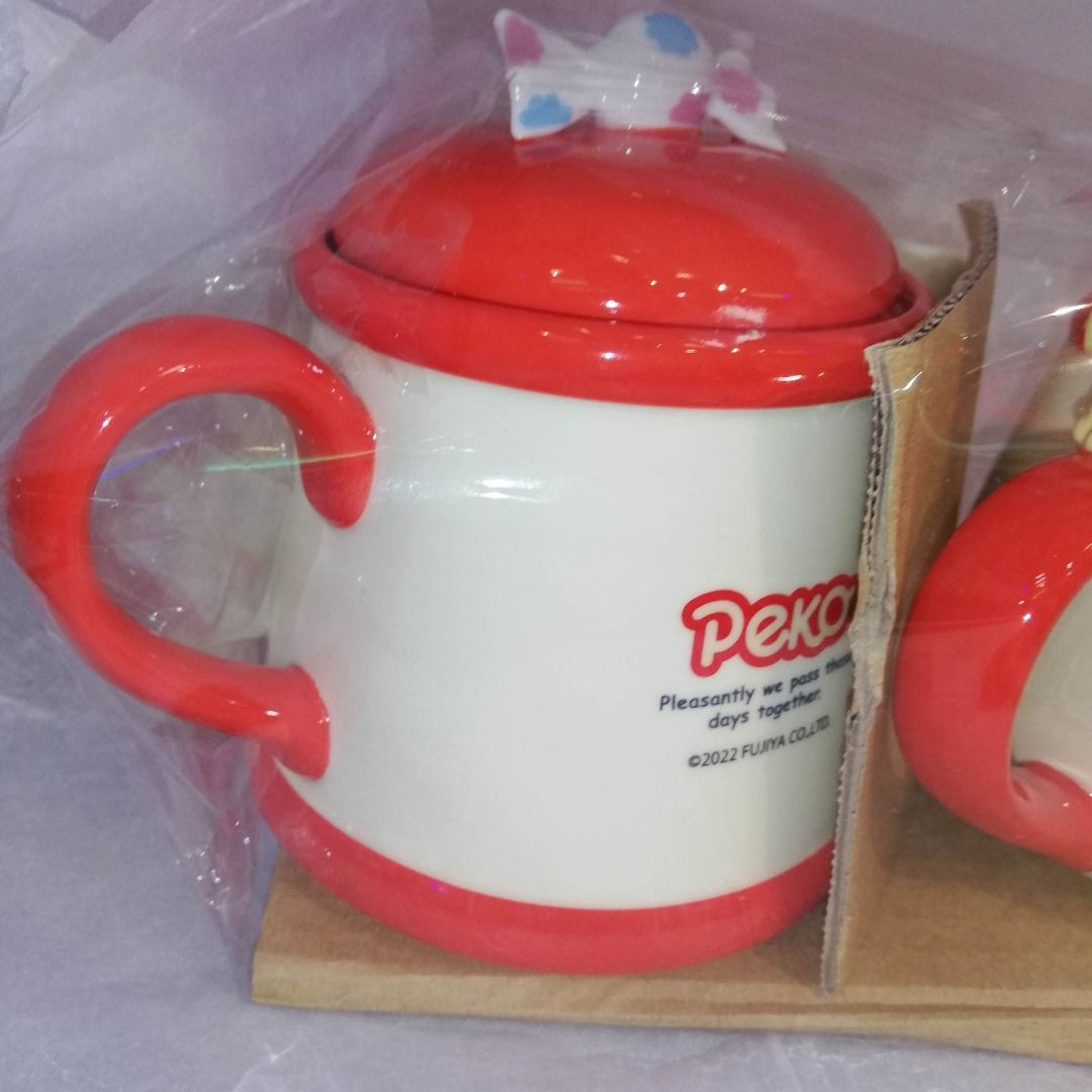 Original Peko Fujiya Teapot Milky 11.8 fl oz (350ml) & Ceramic mug ...