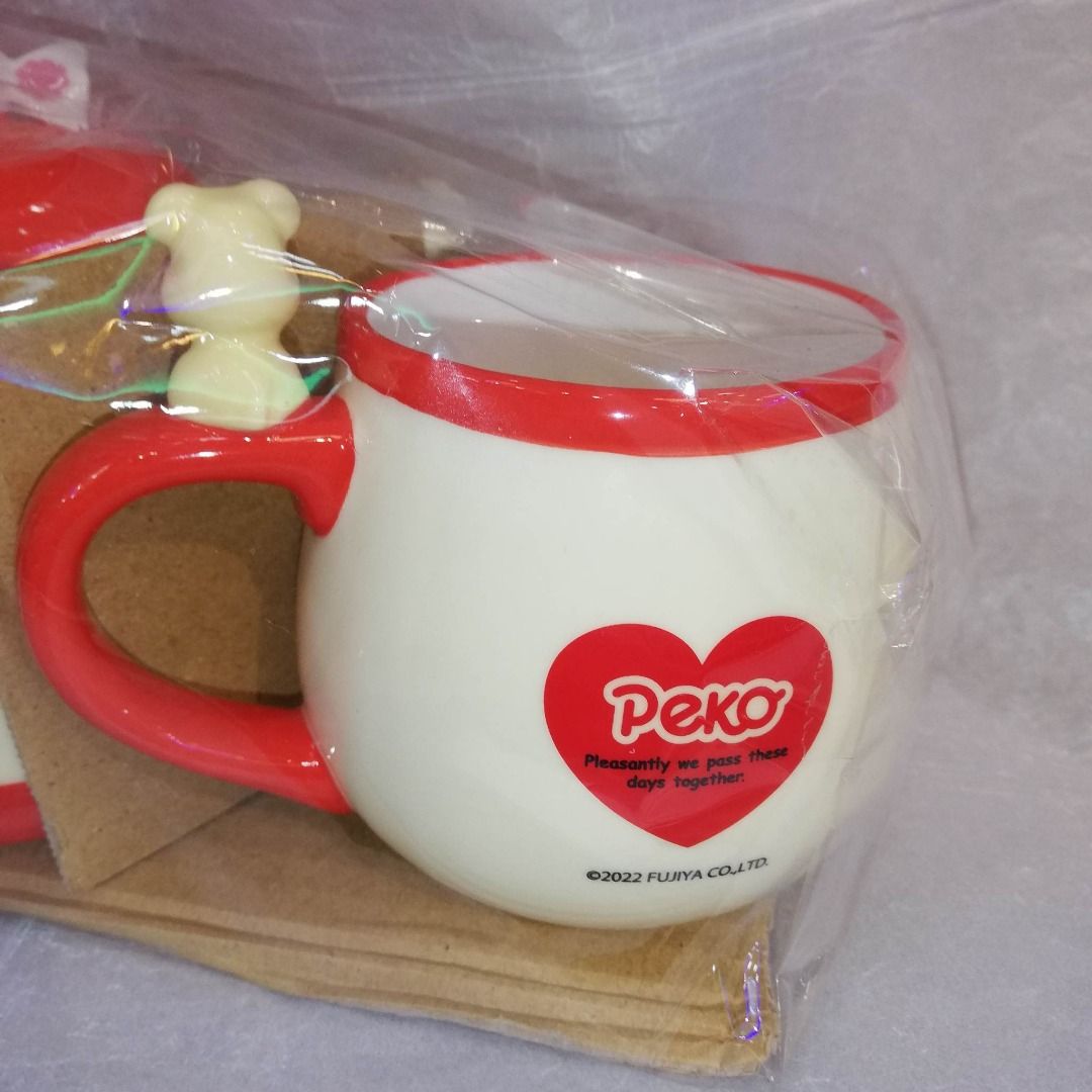 Original Peko Fujiya Teapot Milky 11.8 fl oz (350ml) & Ceramic mug ...