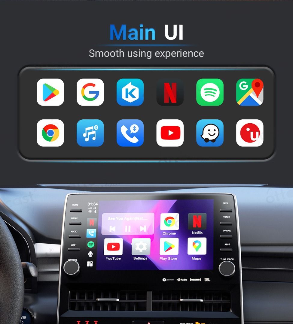 Ottocast U2-plus 3 In 1 Smart Carplay AI Box for Youtube and movies , Car Accessories ...
