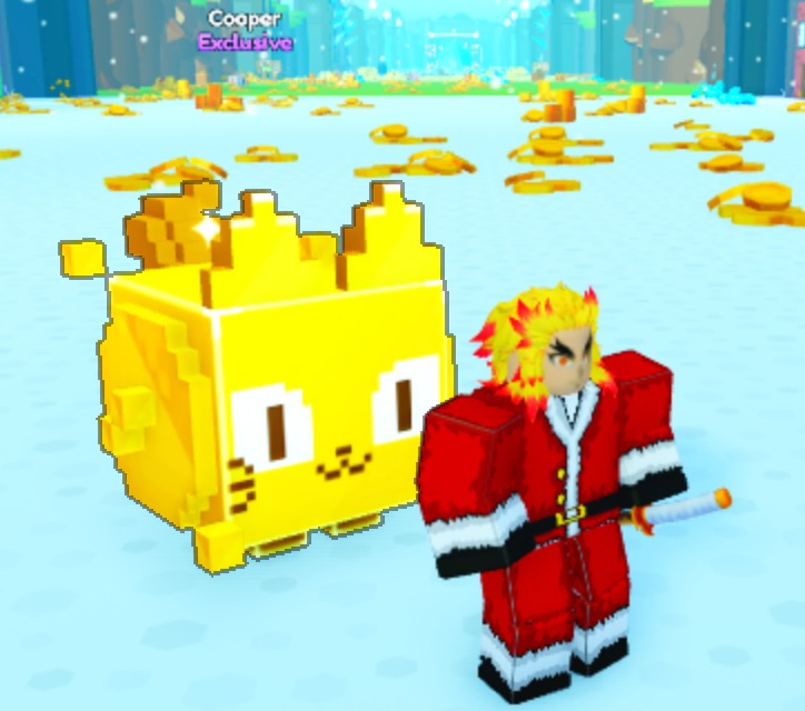 Pet Simulator X - Golden Huge Pixel Cat, Video Gaming, Gaming ...