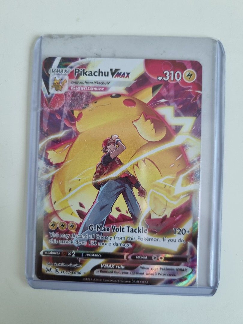 Pikachu v max pokemon card, Hobbies & Toys, Toys & Games on Carousell