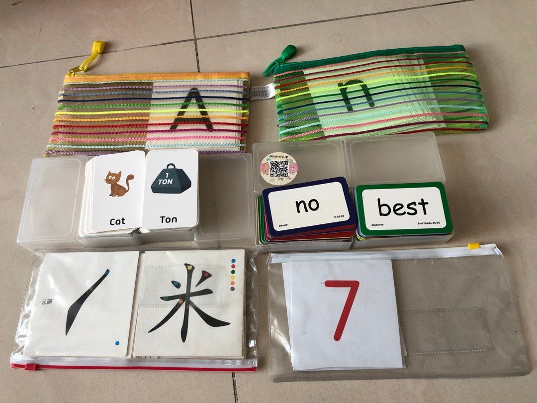 Pre school 26 alphabet letter cards, numbers 1-10 cards, sight word and ...
